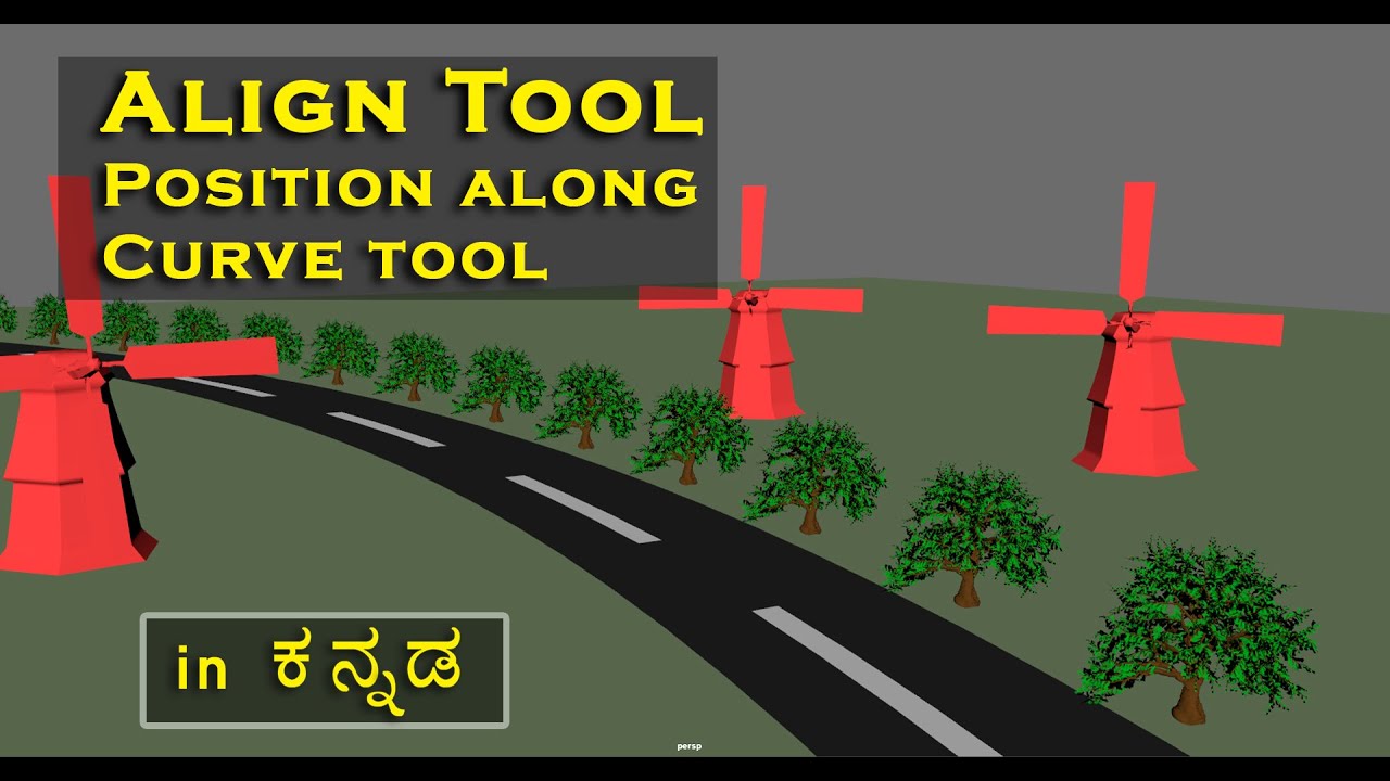 Align Tool Position Along Curve Tool In Maya Youtube