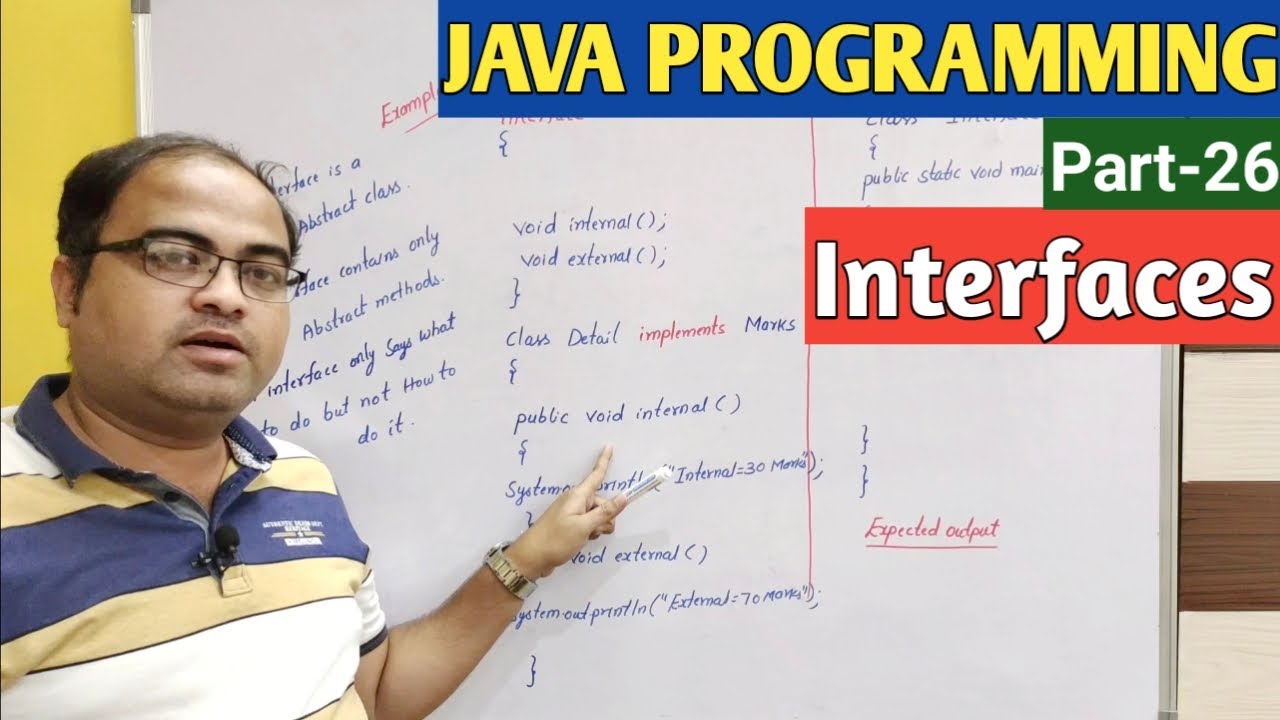 Java Programming Part 26 Interfaces Youtube