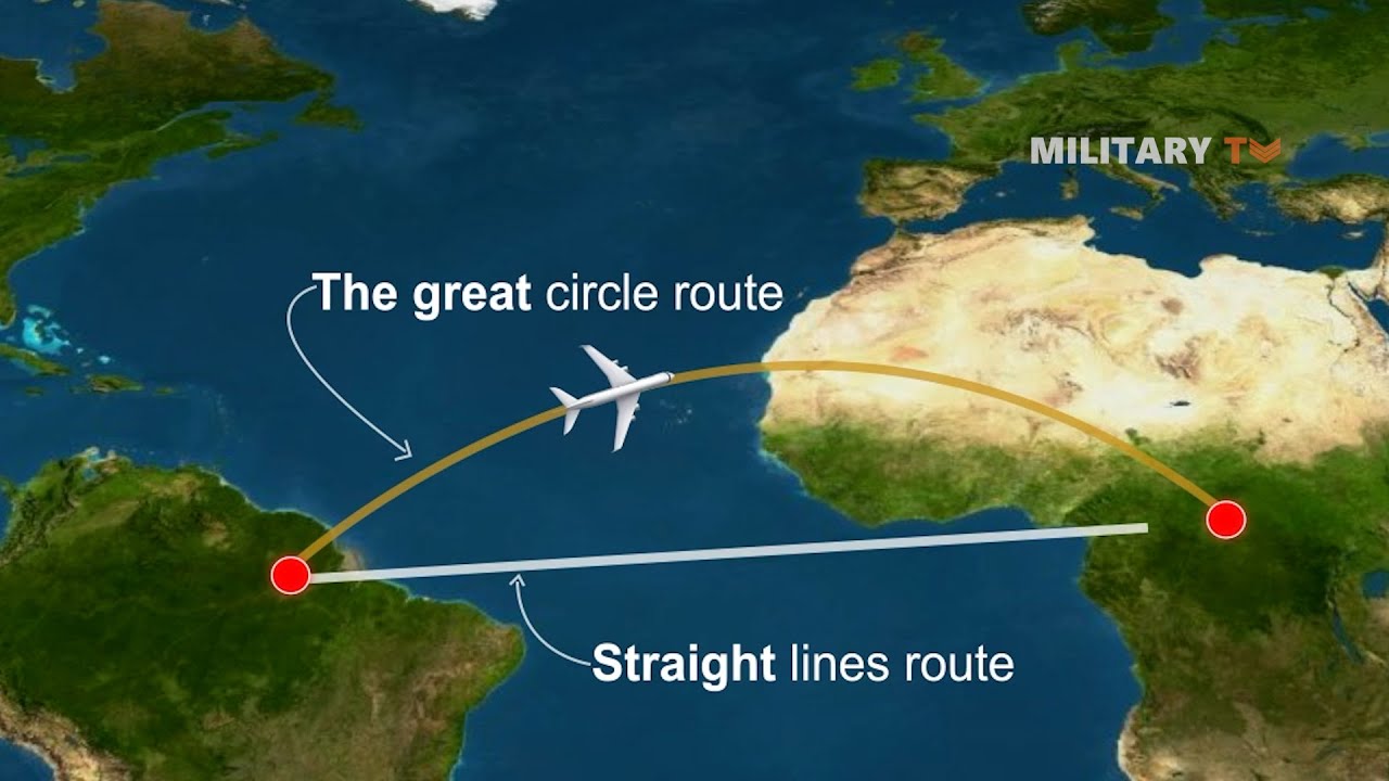 Why Airplanes Fly On A Curved Path Go It