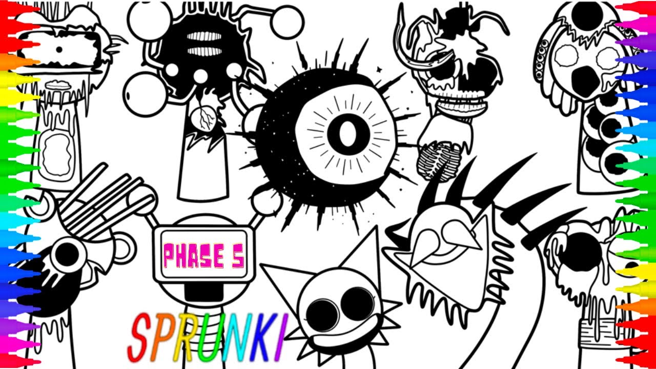 Sprunki New Coloring Pages How To Color All Incredibox Sprunki New