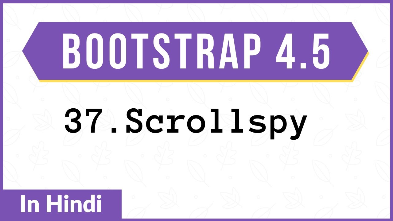 37 Scrollspy Bootstrap Youtube