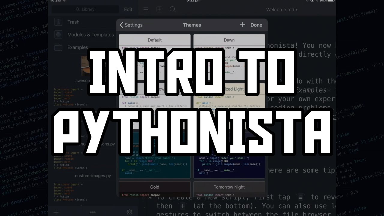 Pythonista Intro Youtube