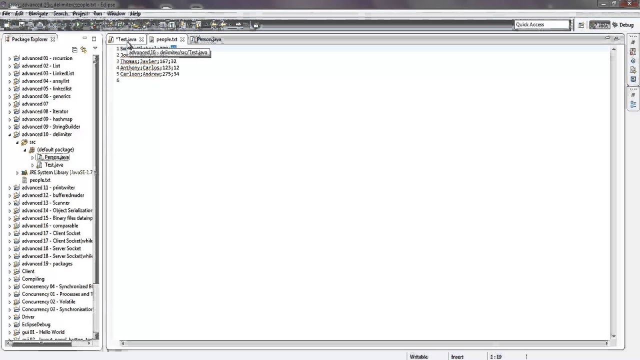 Java Stringtokenizer With Split Method Youtube