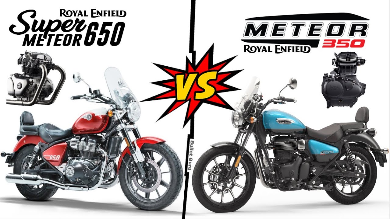 Royal Enfield Super Meteor 650 Vs Meteor 350 Major Difference