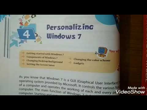 Class 4th Chapter 4 Personalizing Windows 7 Part 1 Youtube