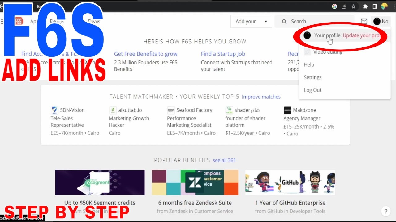 How To Add Links In F6s рџ ґ Youtube