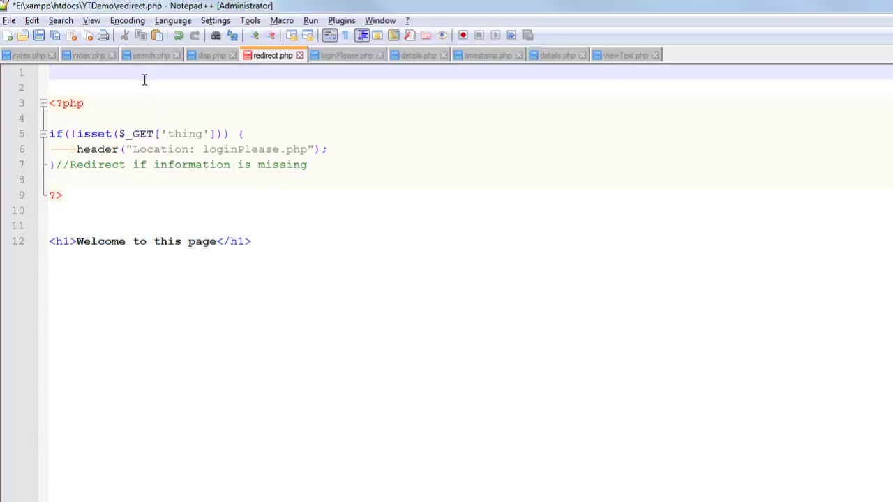 Redirects In Php With The Header Function Youtube