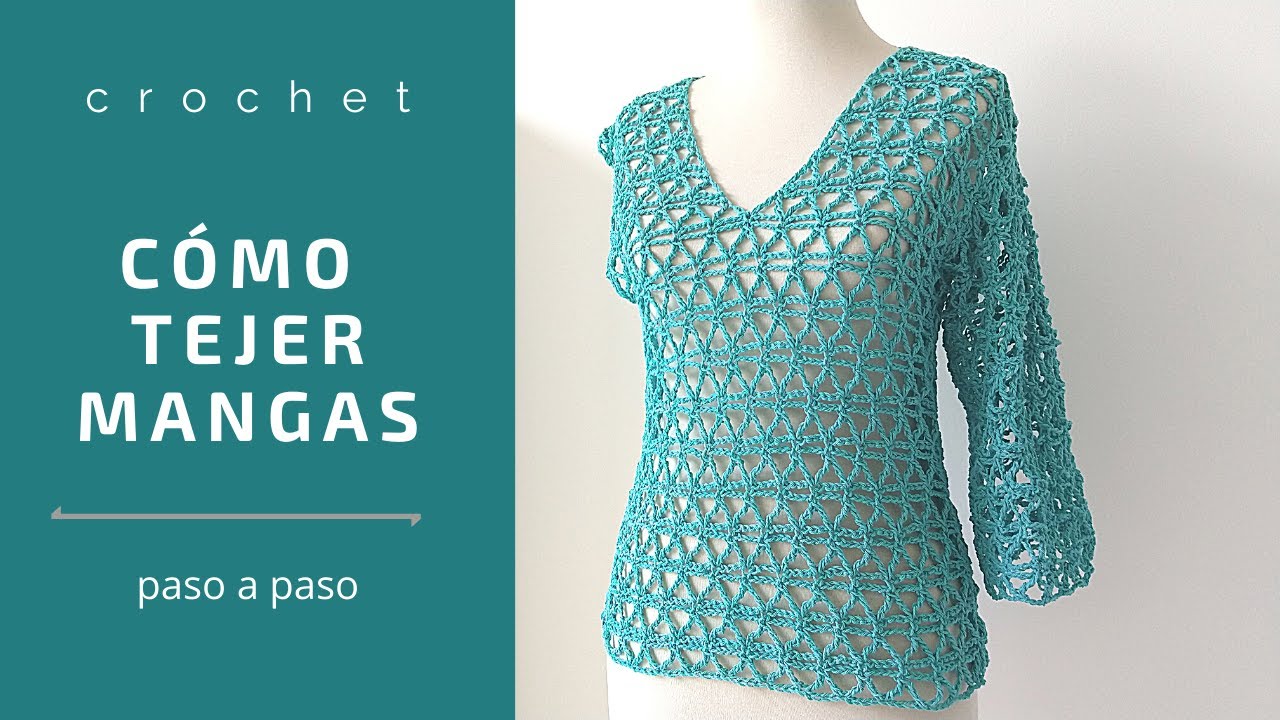 Como Tejer A Crochet Mangas Y Hacer De Un Chaleco Un Sweater Youtube