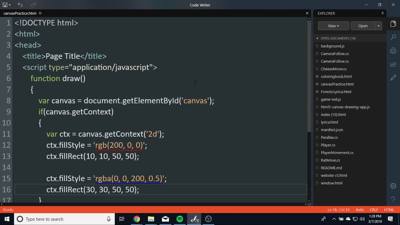Html5 Canvas Intro Youtube