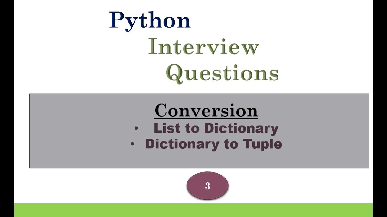 Interview Question Conversion Of Two List Into Dictionary Using