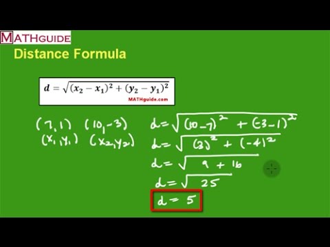 Distance Formula Youtube