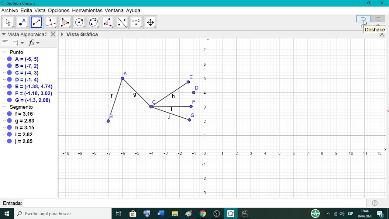 Geogebra Herramienta Segmento Youtube
