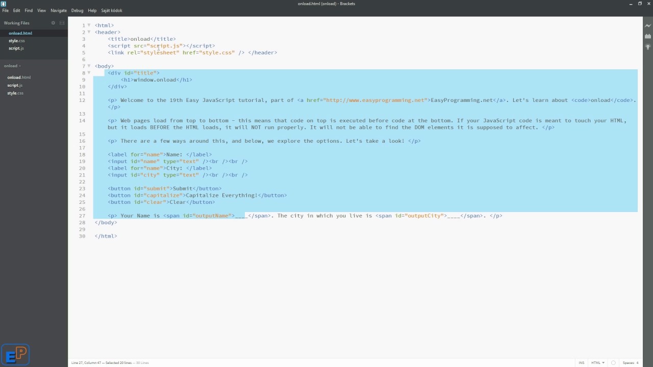 Easy Javascript Onload Event Handler 19 Youtube