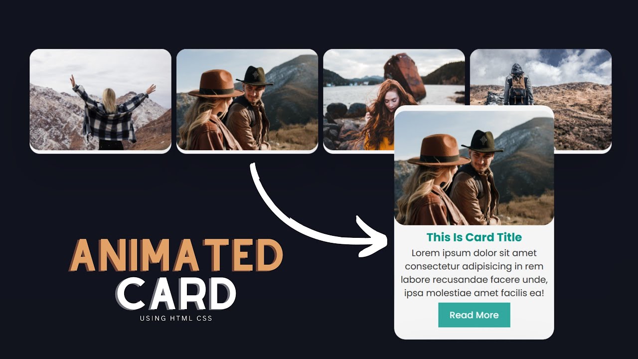 Responsive Animated Card Using Html Css Step By Step Guide Devrasen