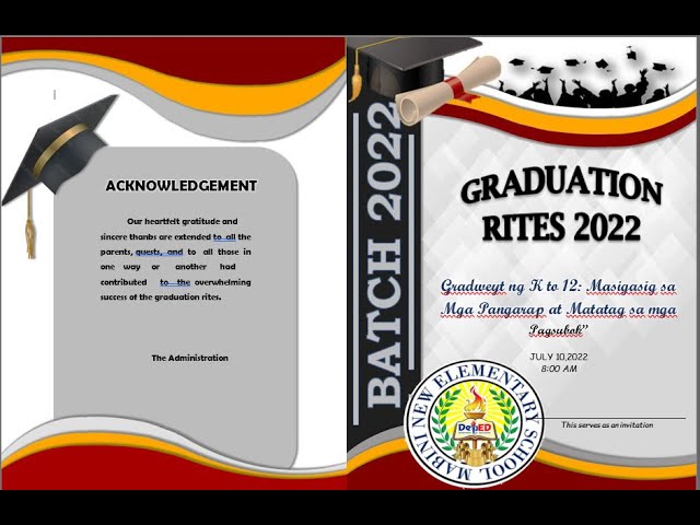 College Graduation Program Cover