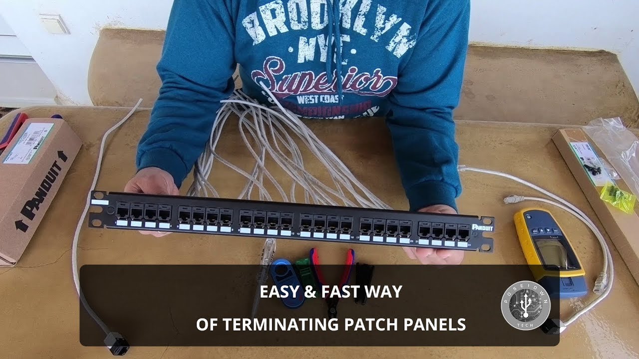Terminating Patch Panel How To Do It Fast And Easy Youtube
