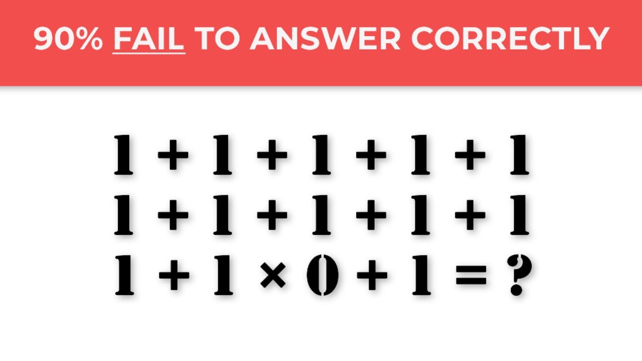 90 Fail To Answer This Correctly Math Puzzle Youtube