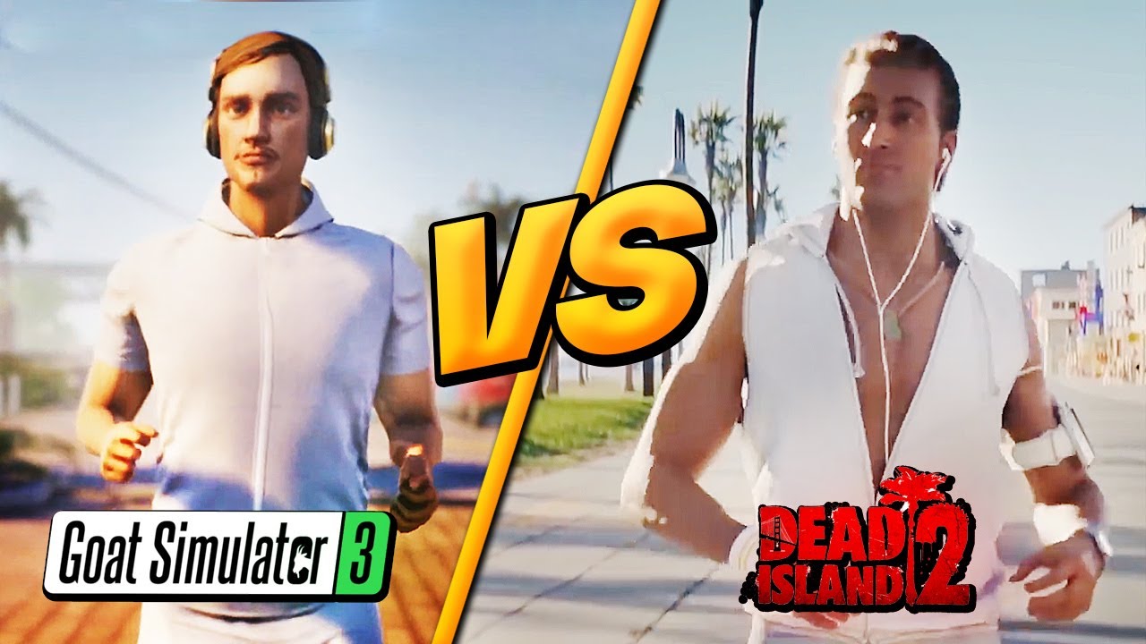 Goat Simulator 3 Vs Dead Island 2 Trailer Comparison Synchronized