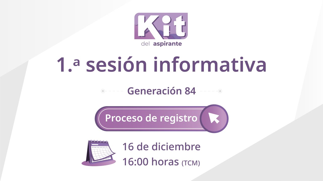 1 ª Sesión Informativa Proceso De Registro Generación 84 Youtube