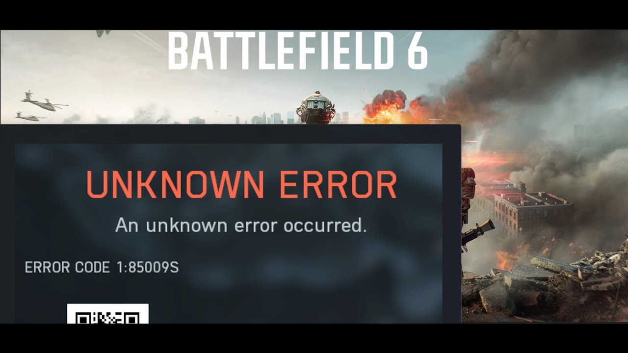 Fix Battlefield 6 Error Code 1 85009s Unknown Error On Pc Youtube