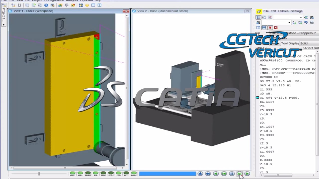 Dassault Systemes Catia V5 Interface To Vericut Cnc Simulation Software