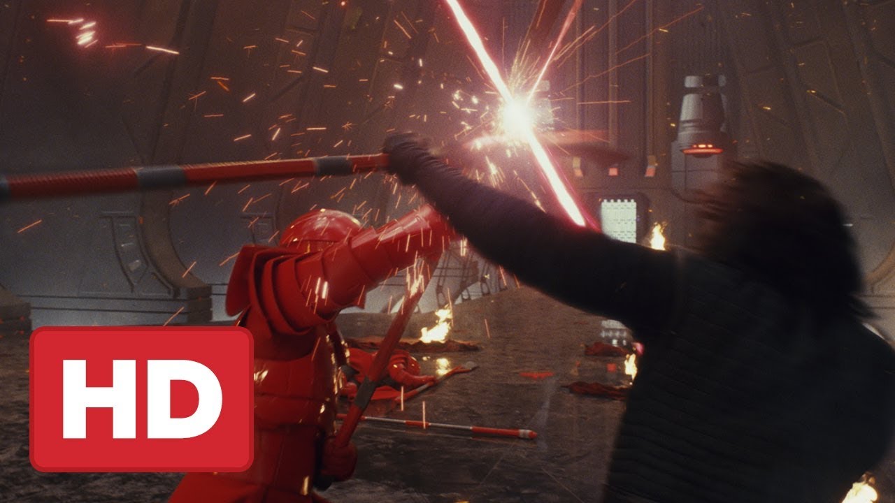 Star Wars The Last Jedi Throne Room Battle Clip Youtube