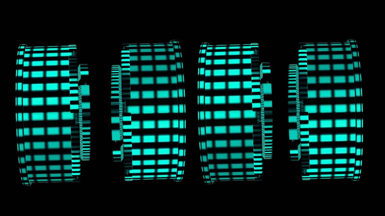 Club Visuals 290 Blue Gears Free Vj Loop Youtube