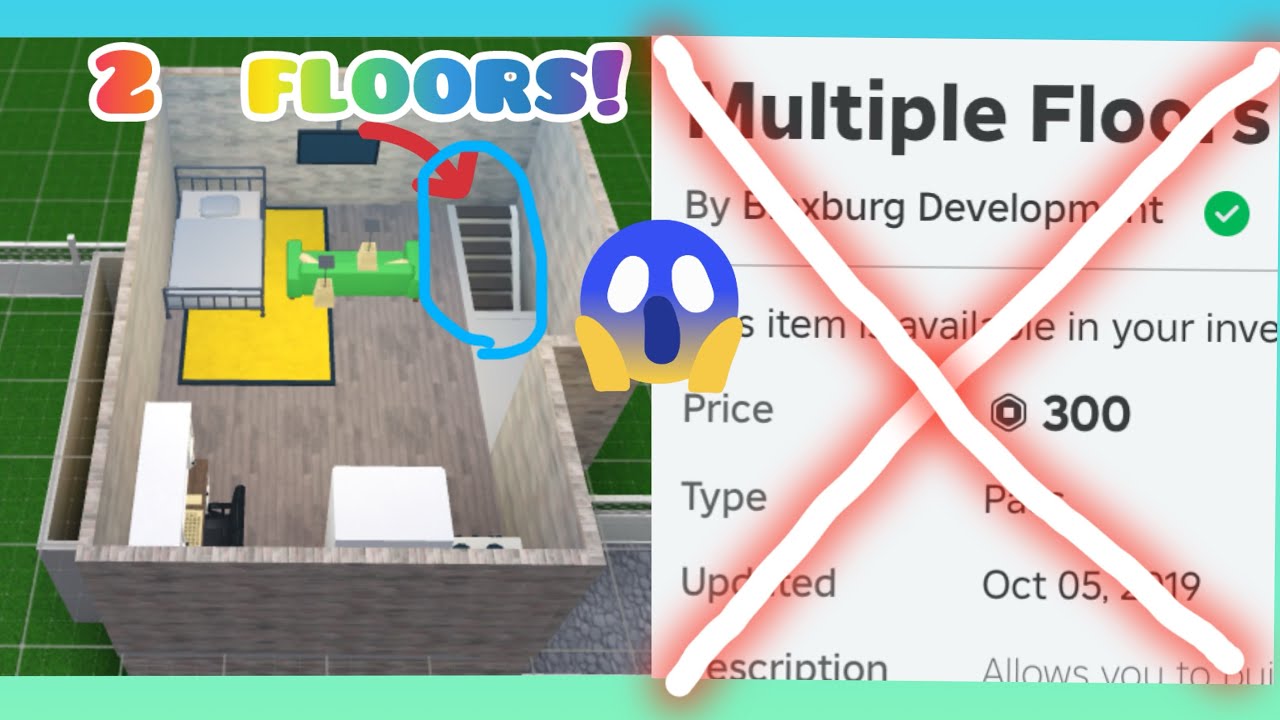 How To Build 2 Floors In Bloxburg Without The Multiple Floors Gamepass