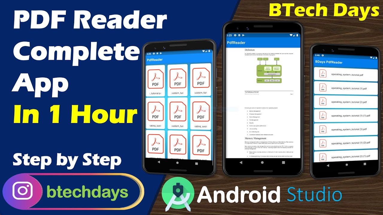Make A Pdf Reader App Complete App Android Project Android Studio