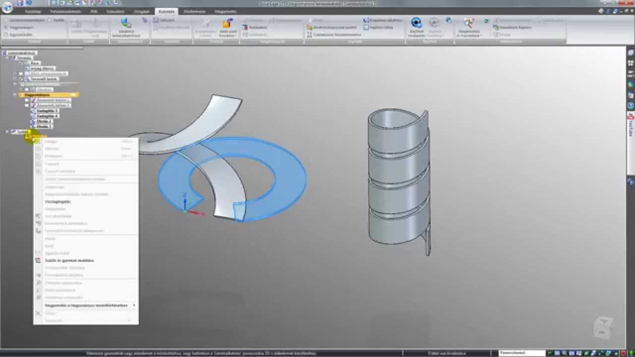 Solid Edge St7 Helix Sheetmetal Parts Flattening Youtube