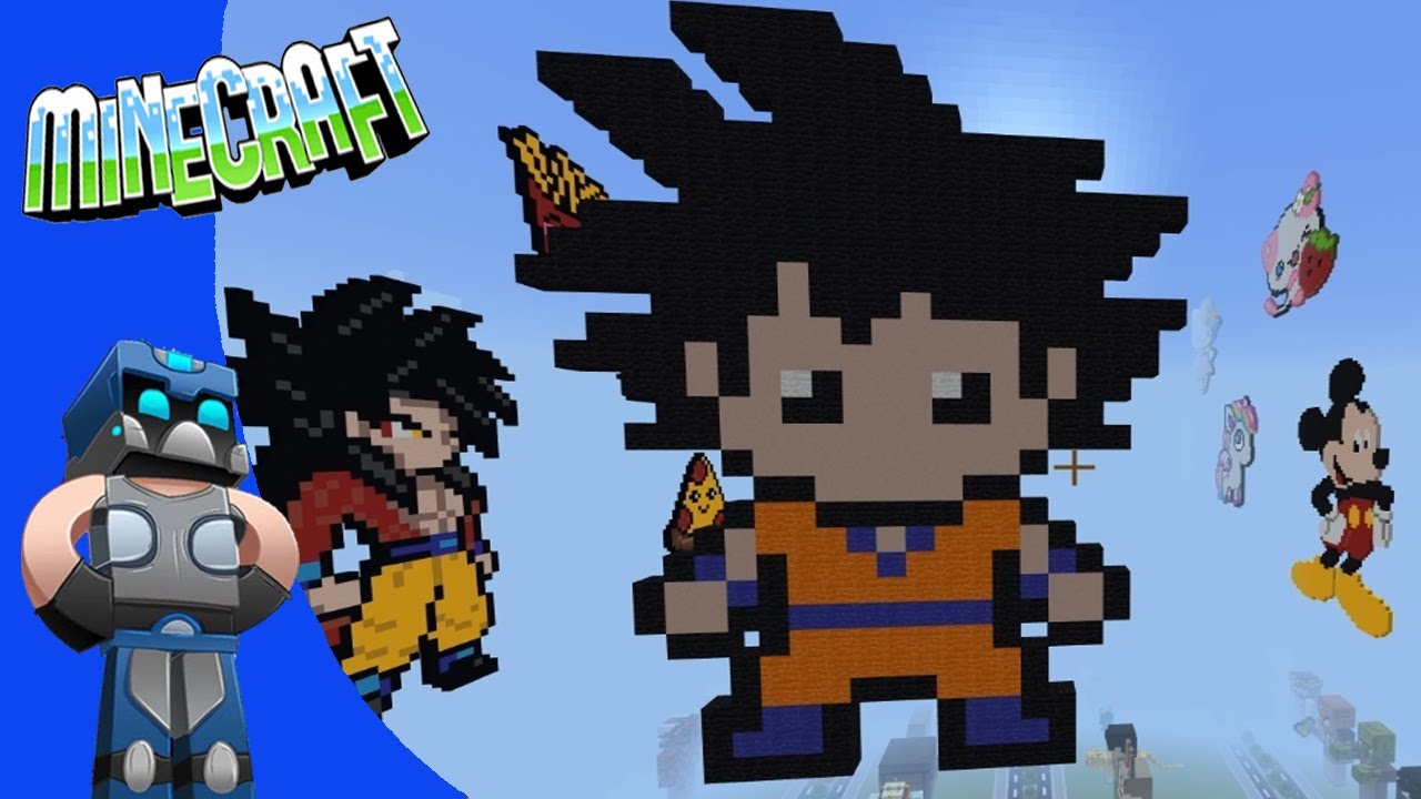 Minecraft Como Hacer Goku Pixel Art Tutorial Youtube