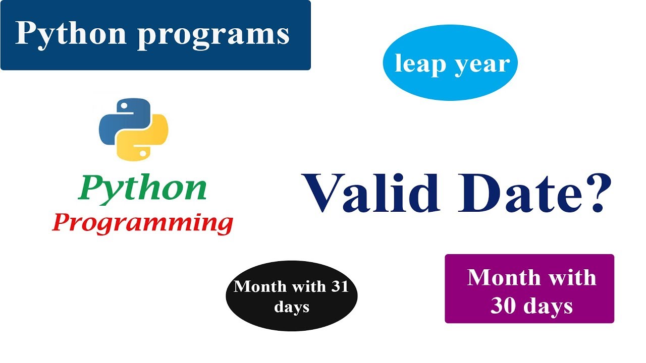 Valid Date Program Python Tutorials Youtube