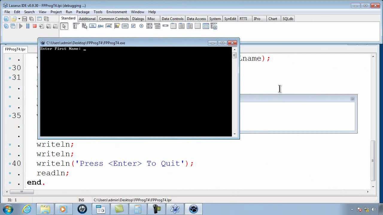 Free Pascal Program Tutorial 4 User Input Lazarus Youtube