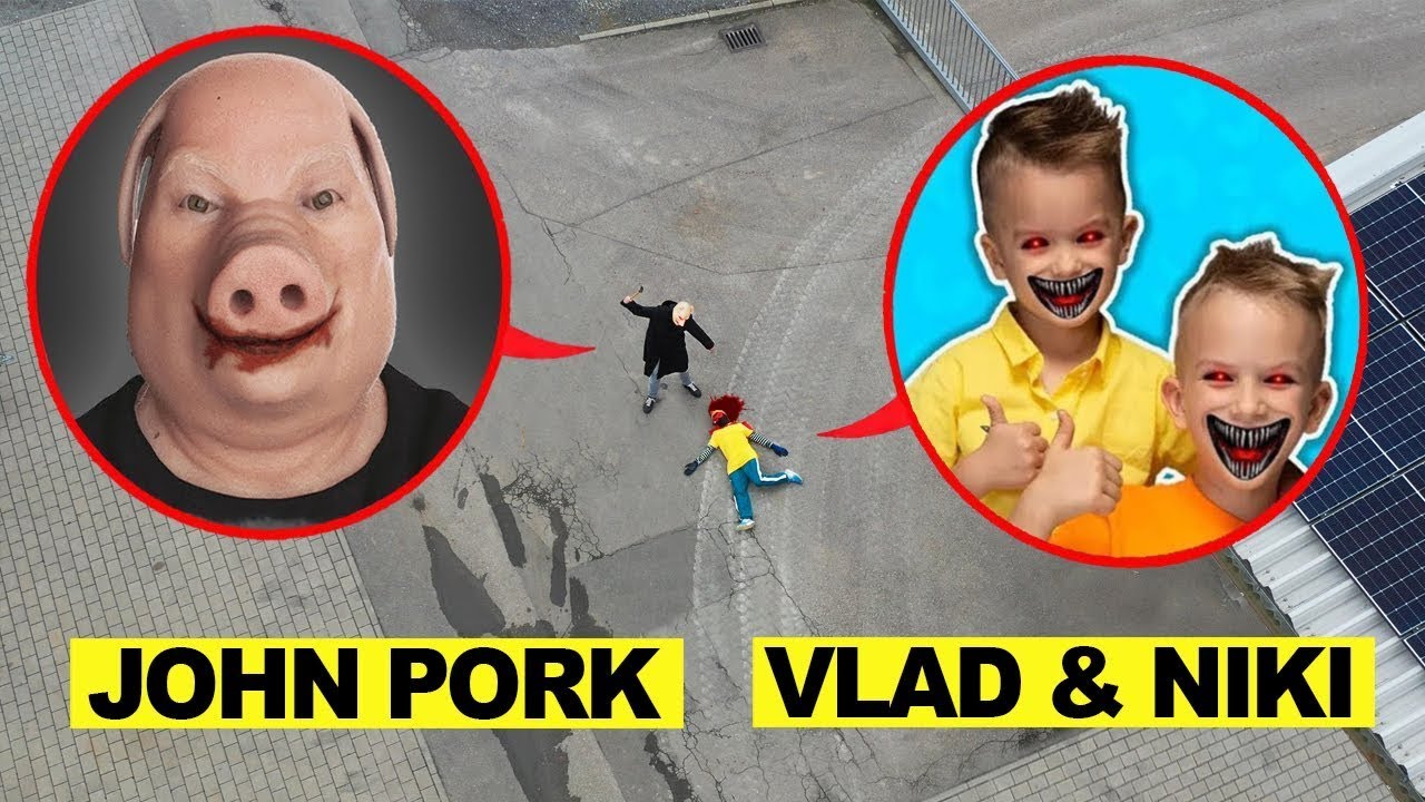 Drone Catches Vlad And Niki With John Pork At Abandoned Farm In Real
