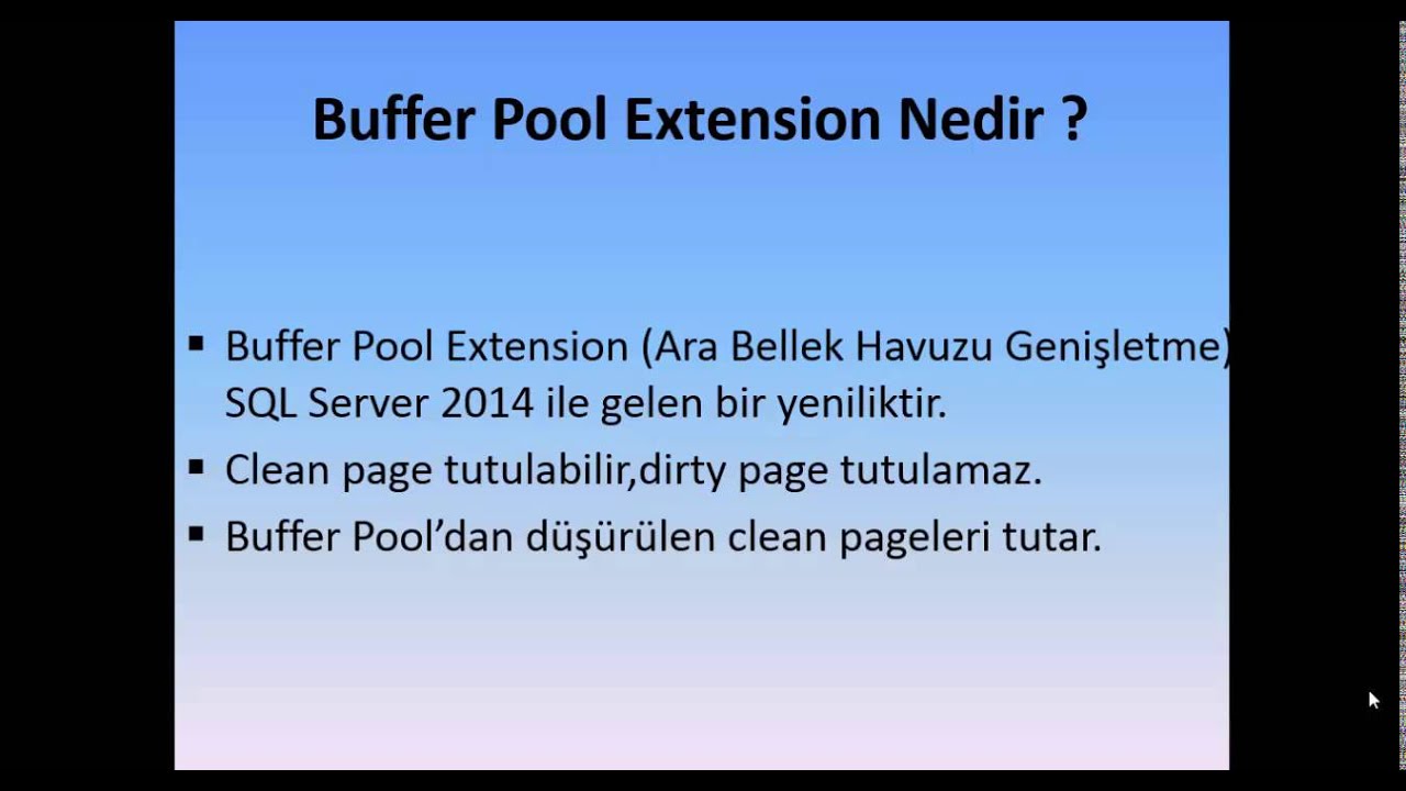 Buffer Pool Extension Youtube