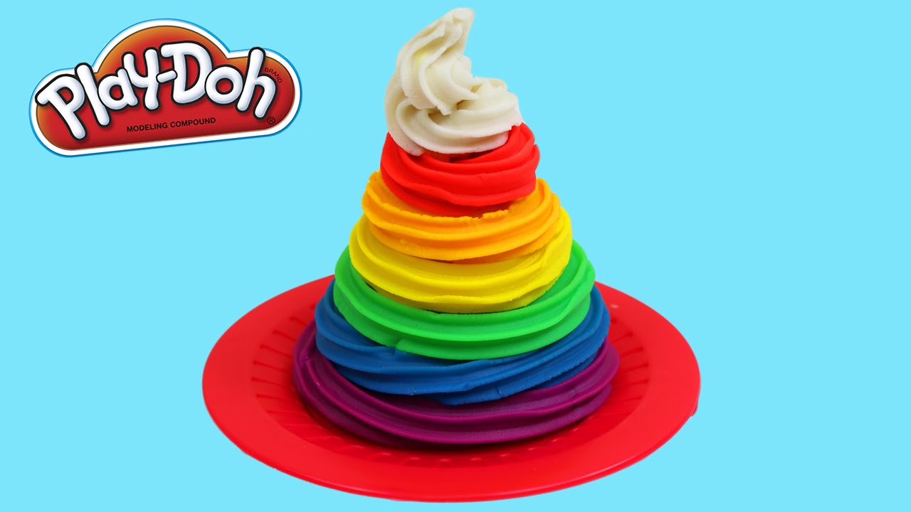 Play Doh Rainbow Swirl Ice Cream Youtube