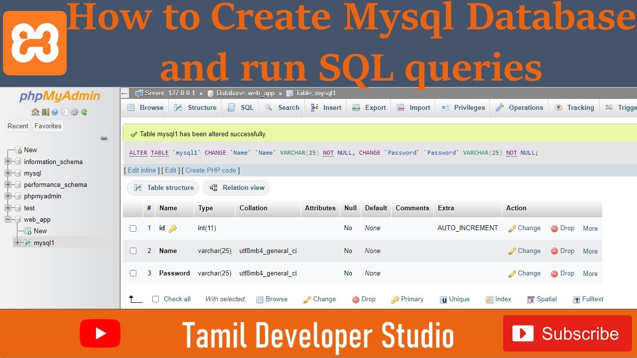 Create Table Xampp Sql At Roy Bush Blog