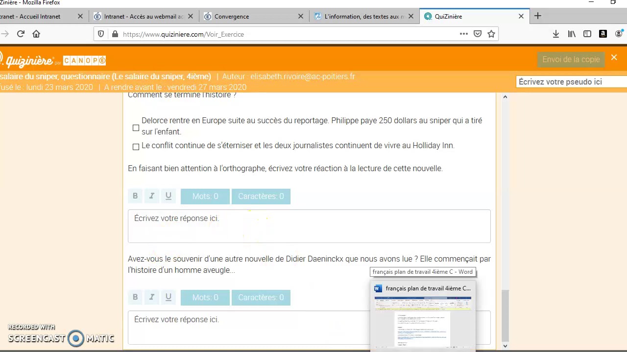 Correction Salaire Du Sniper 4ième Youtube