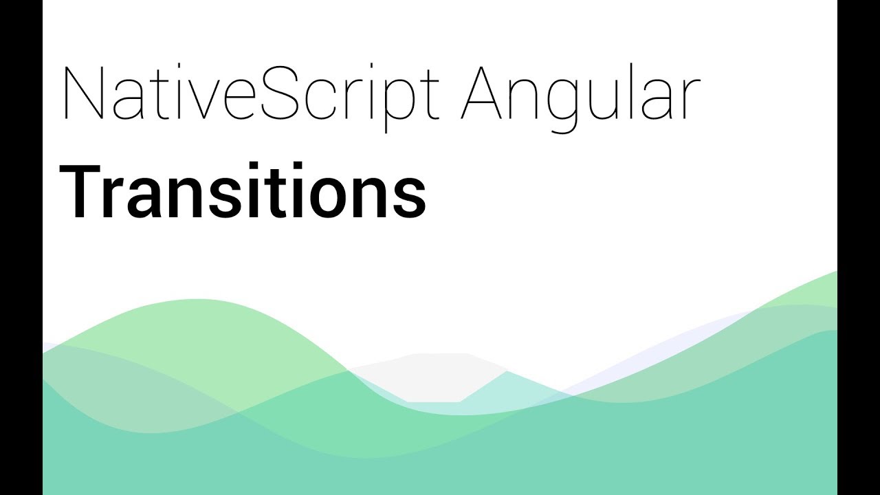 Nativescript Angular Transitions Youtube