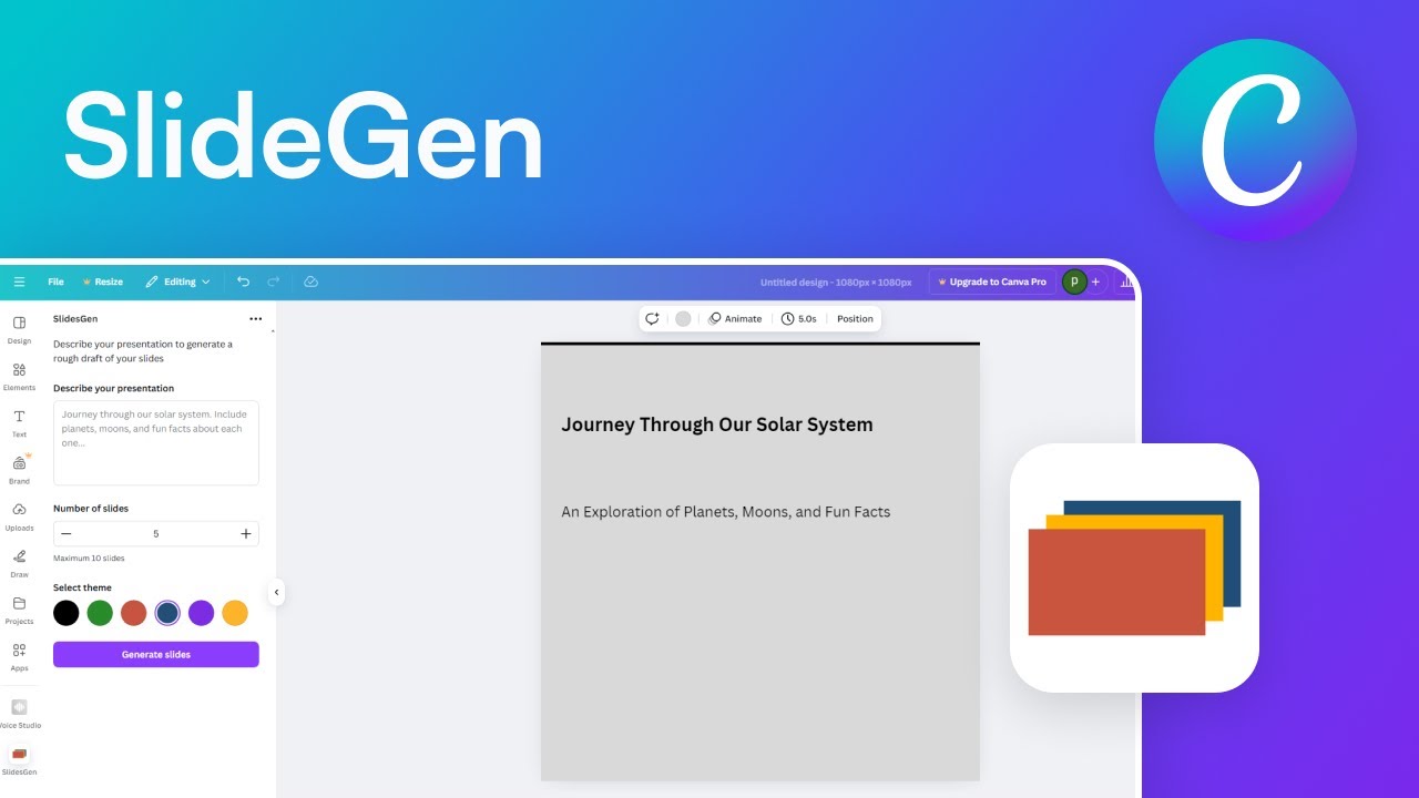 Slidegen App In Canva Youtube