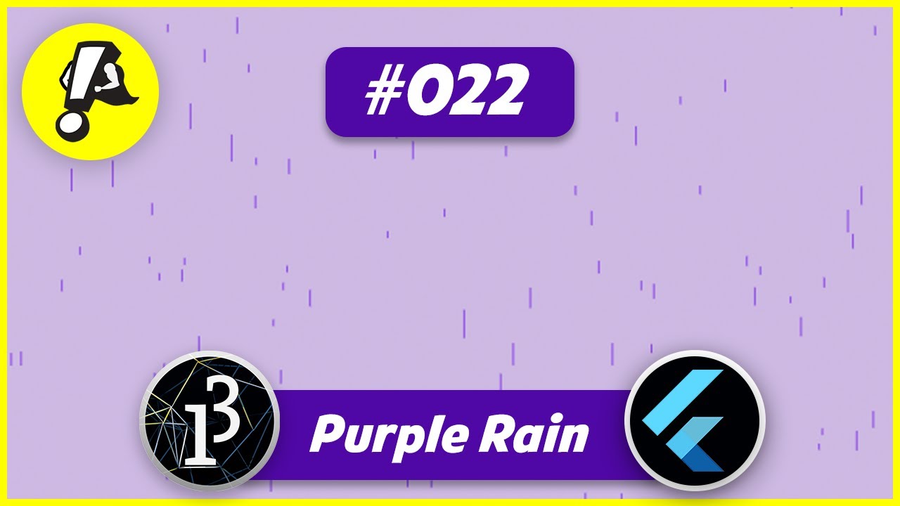 Ep 022 Coding Challenge Purple Rain Flutter Processing Youtube