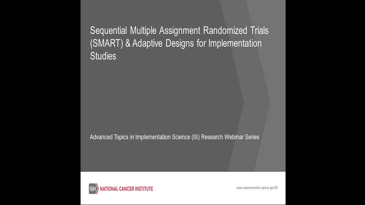 Smart Adaptive Designs For Implementation Studies Youtube