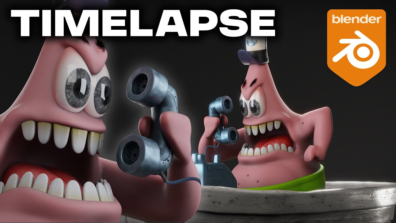 Patrick Star 3d Modeling Timelapse Blender Youtube