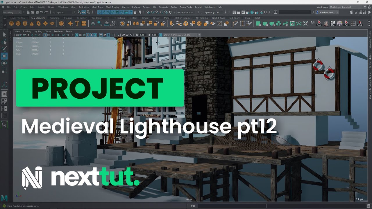 Maya Modelling Tutorial Medieval Lighthouse Part 12 Youtube