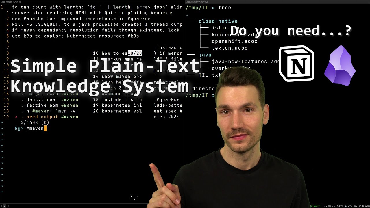 A Simple Plain Text Knowledge System Youtube