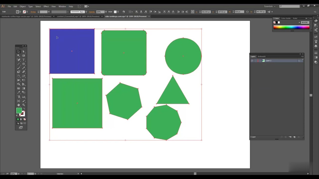 1 Hour Illustrator Tutorials Creating Basic Shapes Free Course