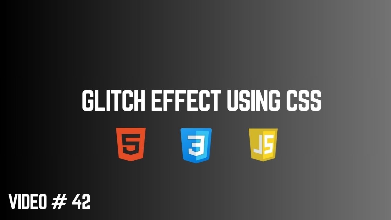 Glitch Text Animation Using Only Html Css Cyberpunk Effect Tutorial