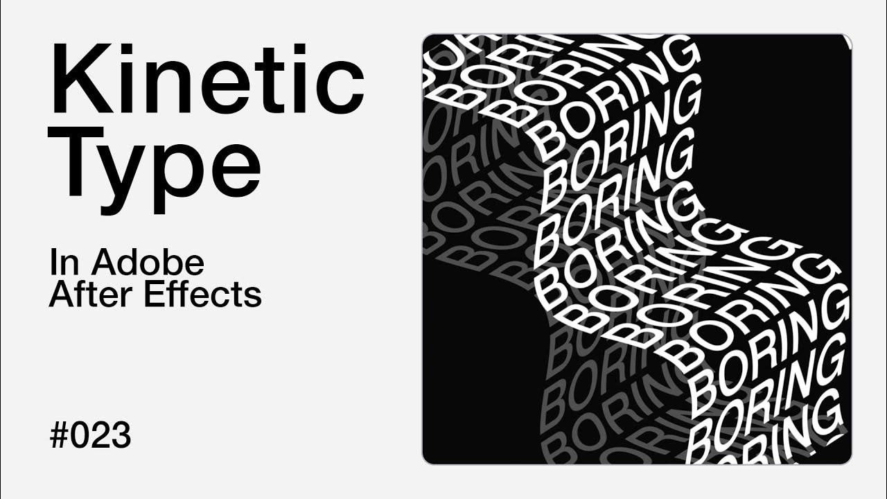 After Effects Tutorial Kinetic Typography 023 Youtube