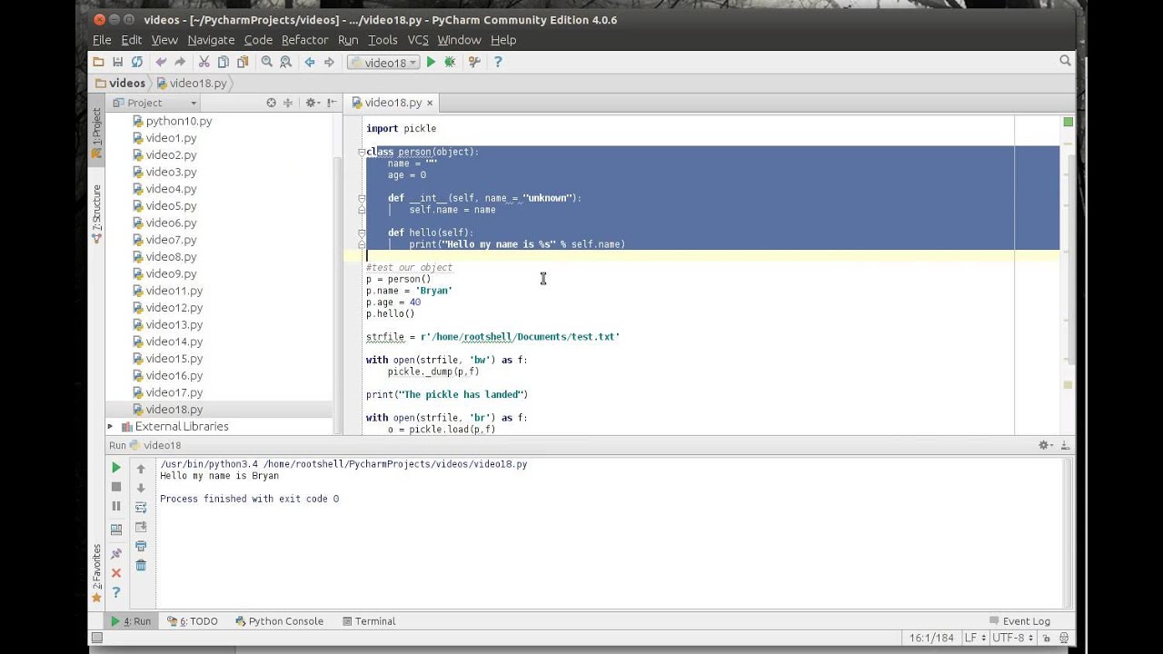 Python 18 Pickle Youtube