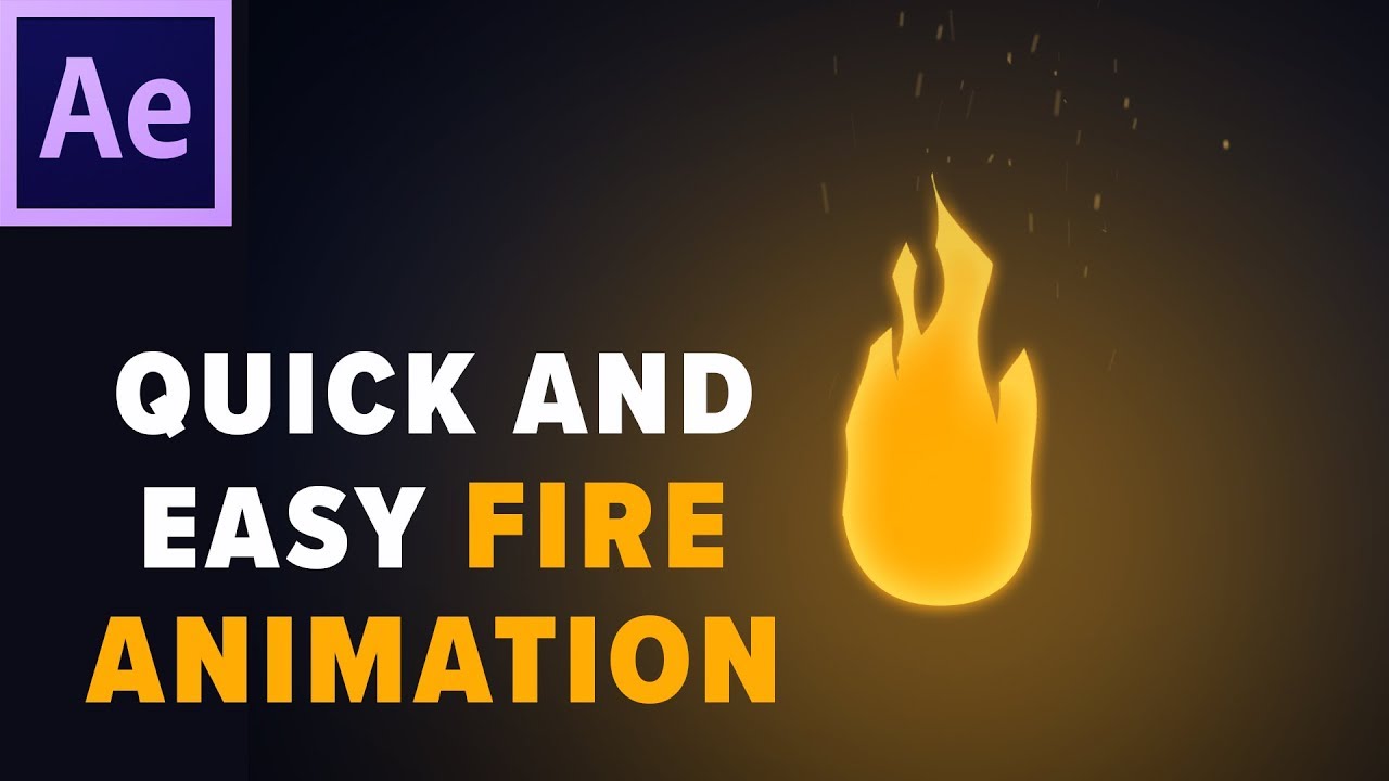 Cartoon Fire Animation In After Effects No Plugins Youtube